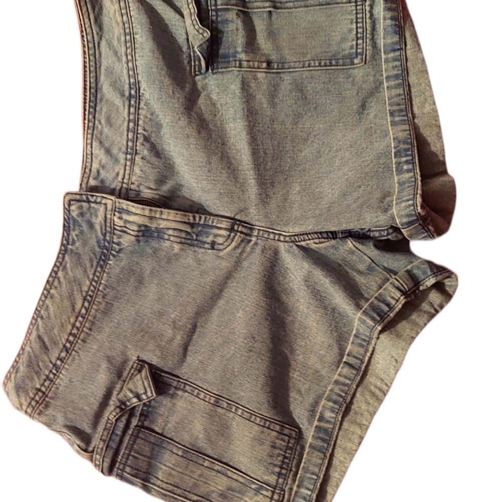 1990s Vintage Shorts Retro Denim Flare Shorts - Gem